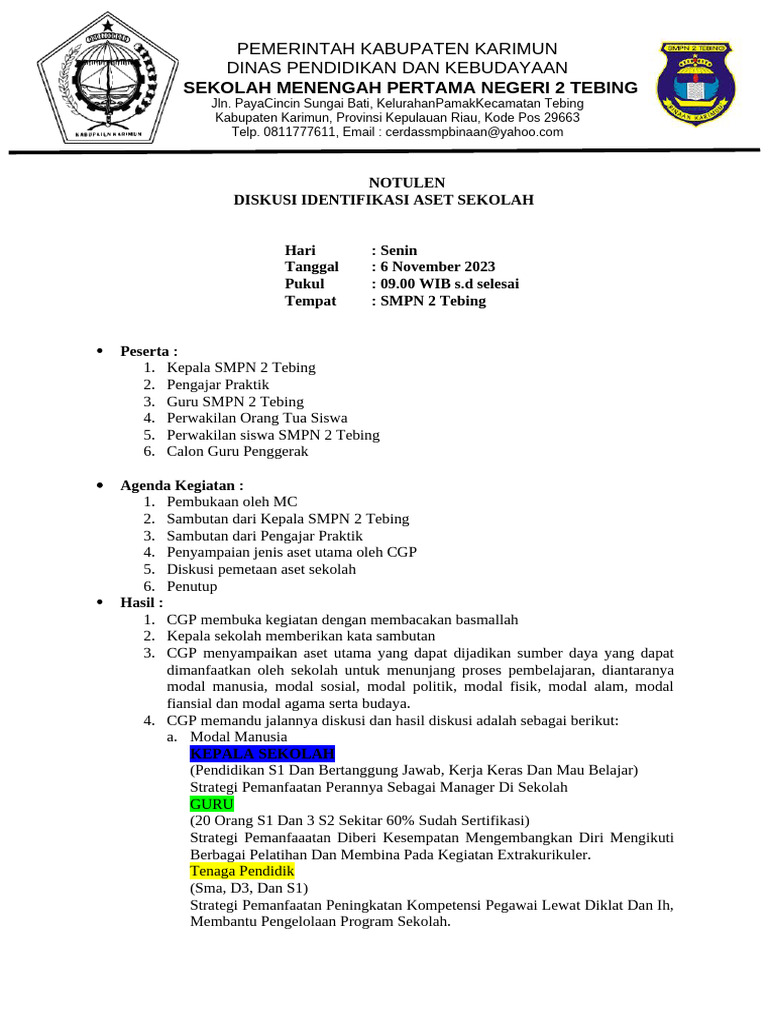 Notulen Rapat Pi 6 | PDF