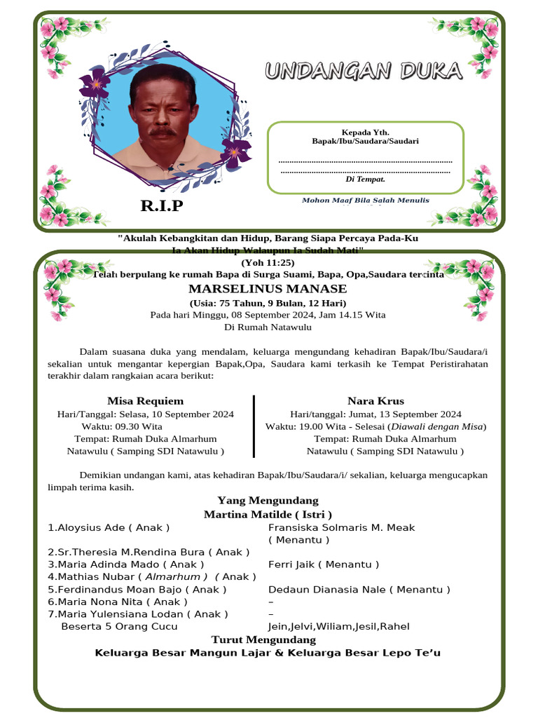 Undangan Duka | PDF