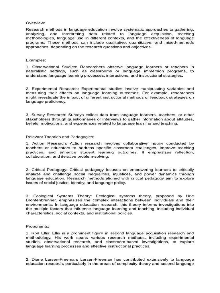 Research methods in language education | PDF