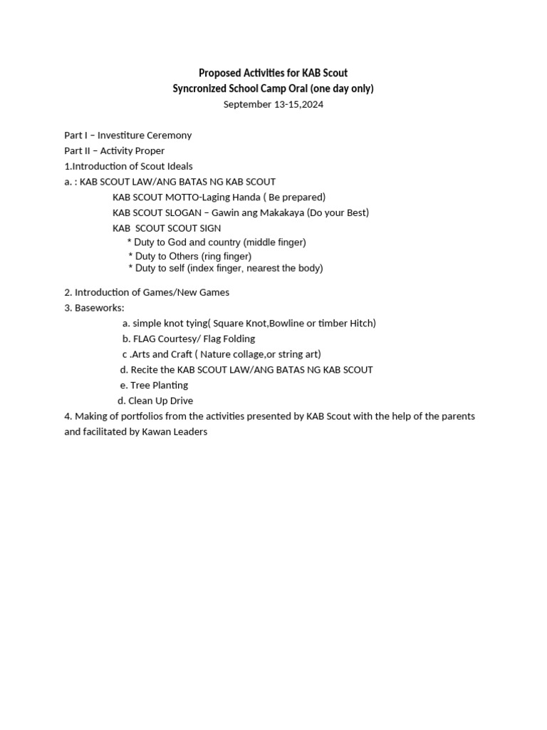 Proposed-Activities-for-KAB-Scout | PDF