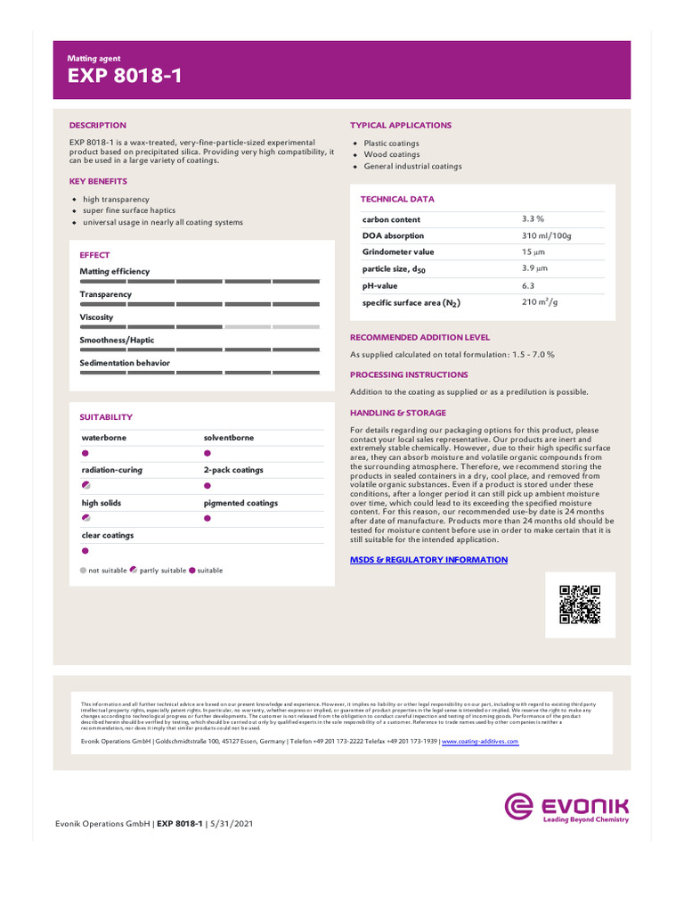 TDS Exp 8018-1 | PDF