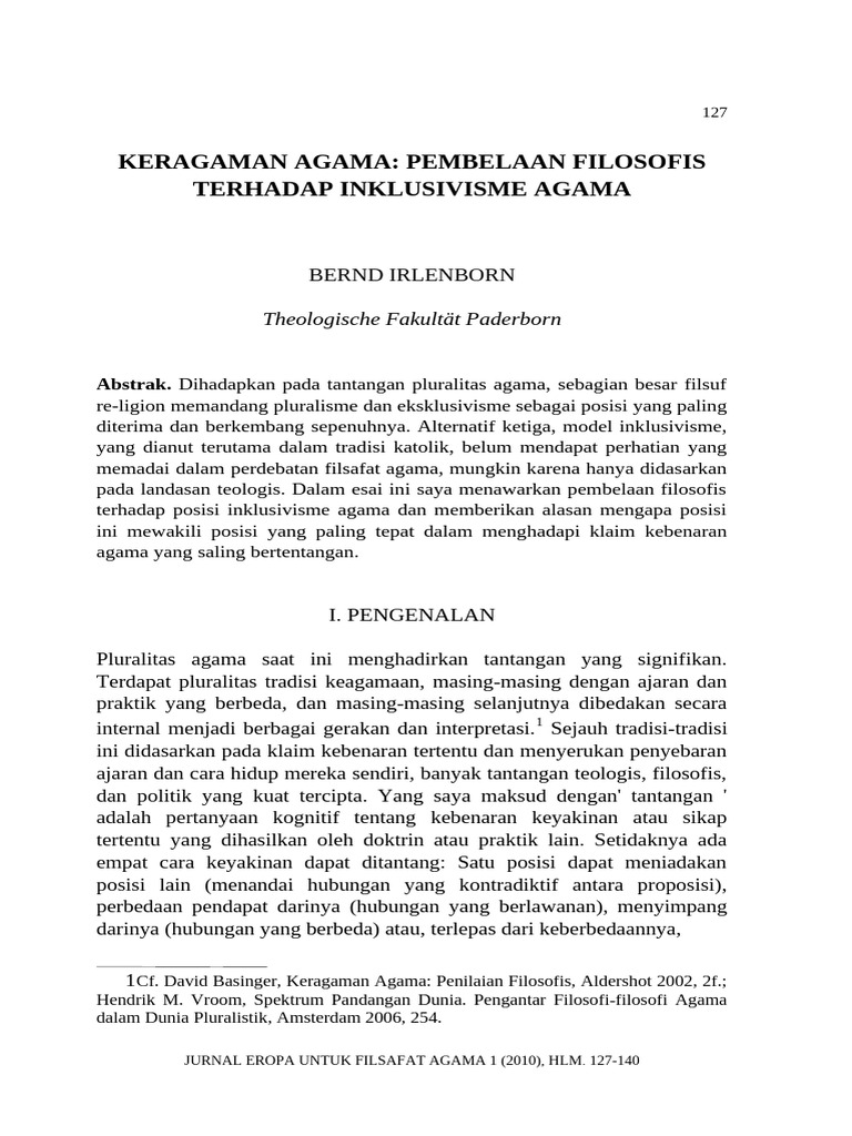 Philosophical Defense of Religious Inclusivism | PDF | Social Science ...