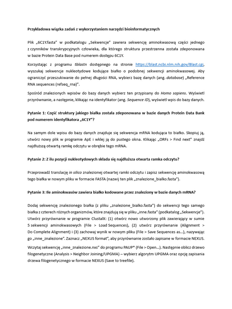 Przykładowe Zadanie | PDF