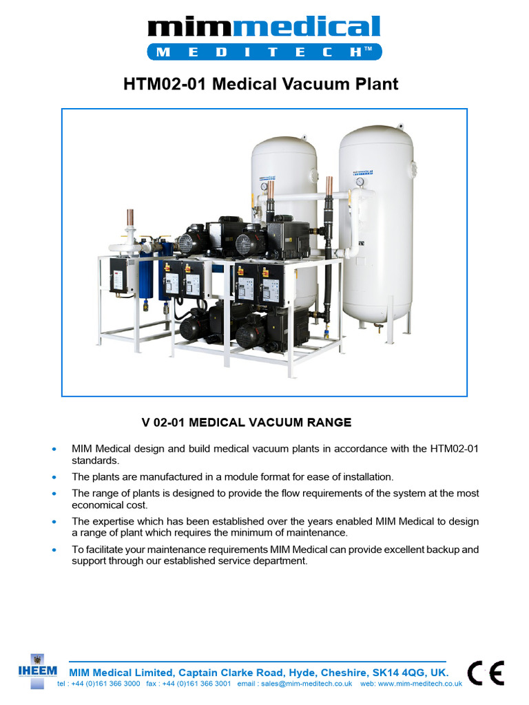 Medical Vacuum Plant Solutions by MIM | PDF | Pump | Technology ...