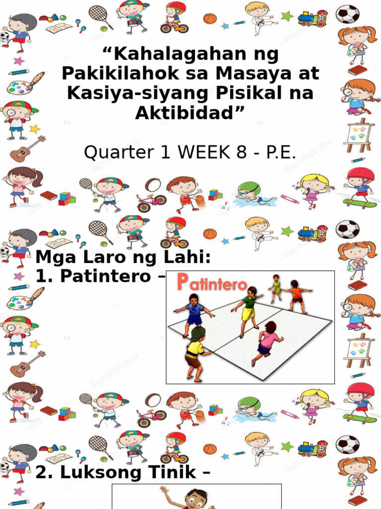 PE - Q1 WEEK8 Wednesday&Thursday | PDF