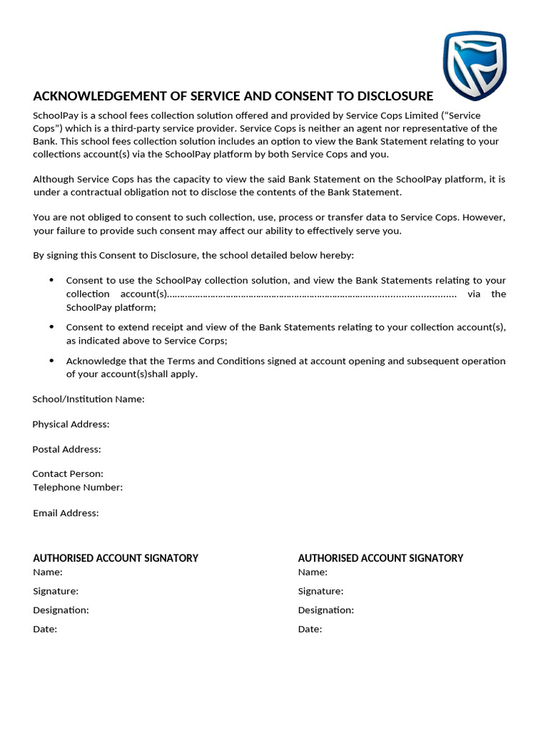 Stanbic Consent Form | PDF