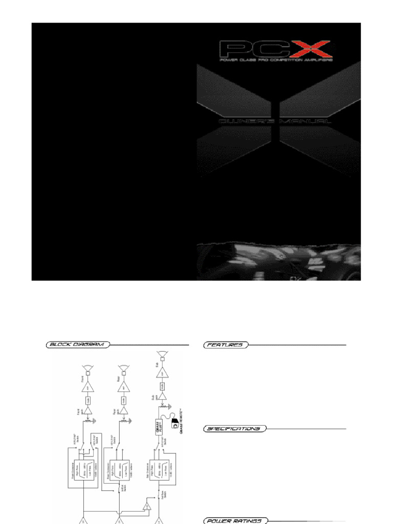 Precision_Power_PCX Series 440, 480, 4125 & 5800 Amplifier | PDF