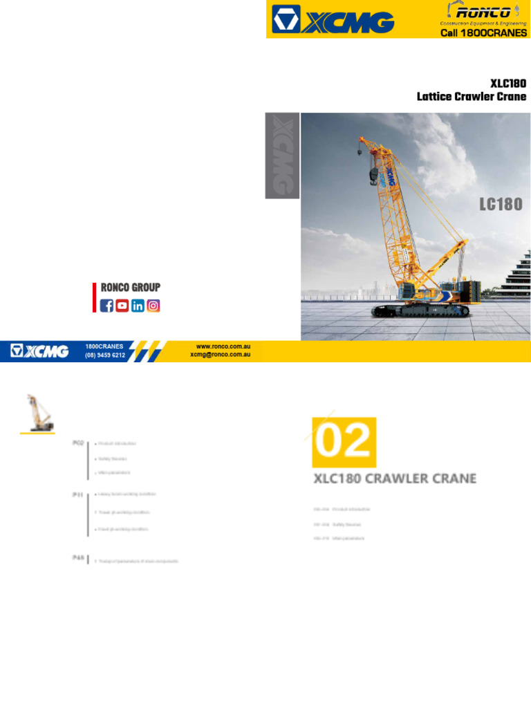 XCMG 180 Ton Crawler Crane | PDF