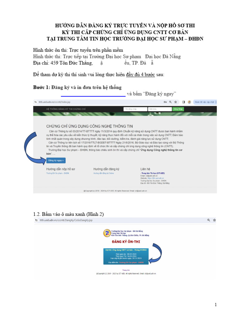 1 HD Chi Tiet Dang Ky Nop Ho So Thi CNTT LP | PDF