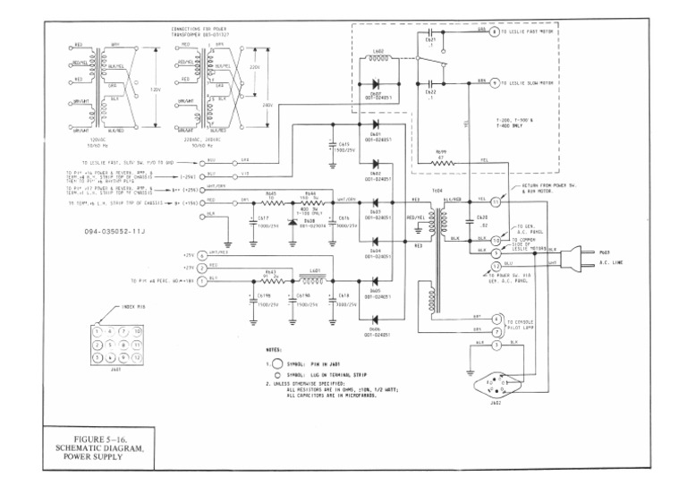 Hammond T200 Power Supply Schematic | PDF