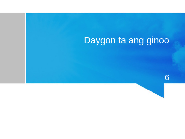 Daygon Ta Ang Ginoo | PDF