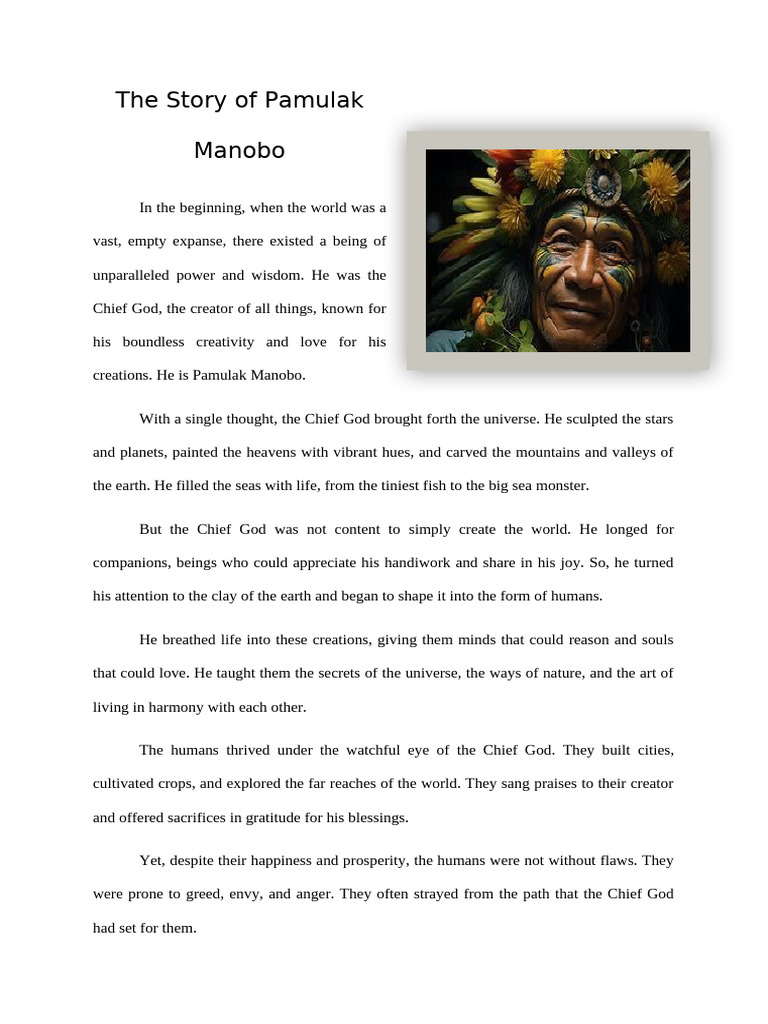 The Creation Story of Pamulak Manobo | PDF