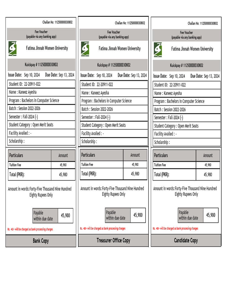 Kuickpay # 11250000030802 Kuickpay # 11250000030802 Kuickpay ...