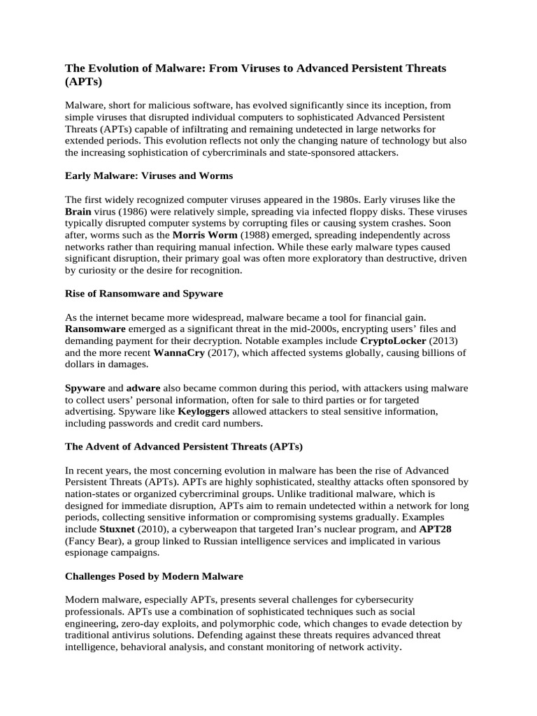 The Evolution Of Malware Pdf