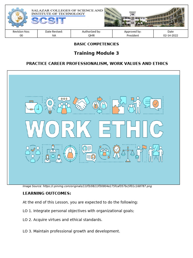 Wk-1_Training-Module-3_PRACTICE-CAREER-PROFESSIONALISM-WORK-VALUES-AND ...