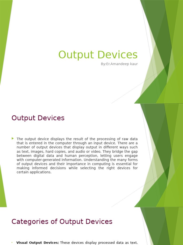 Output Devices | PDF