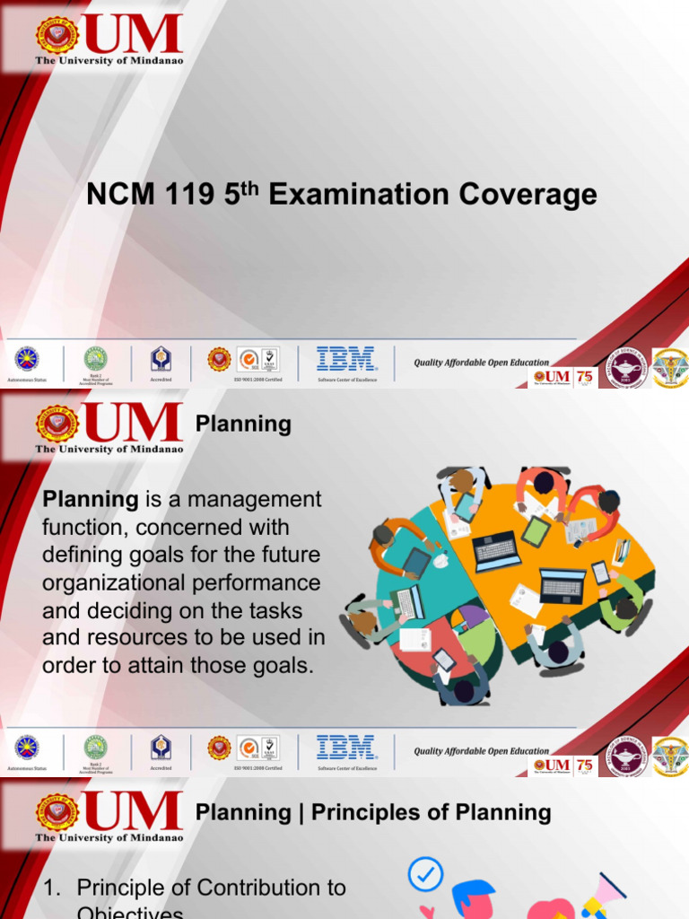 NCM 119 5th Exam Coverage | PDF | Organizational Structure | Budget