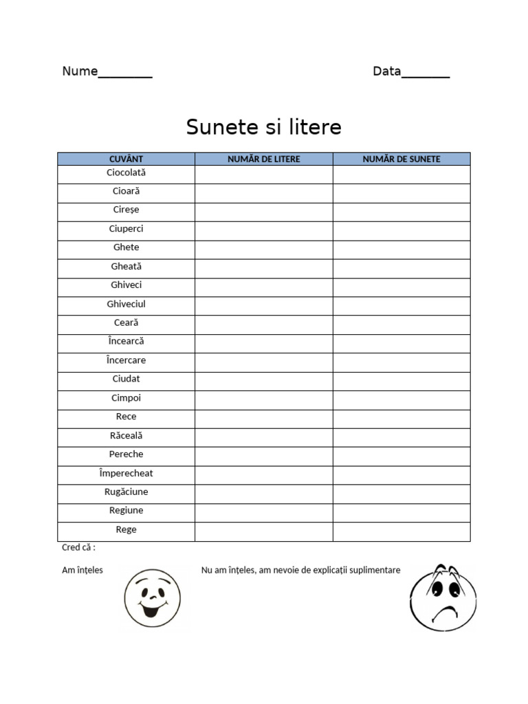Sunete Si Litere | PDF
