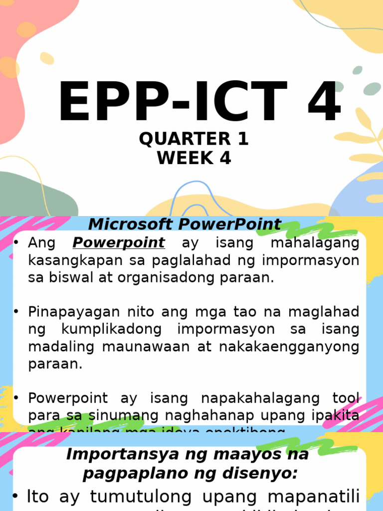 EPP - ICT 4 - Q1 - WEEK4 - Lecture | PDF