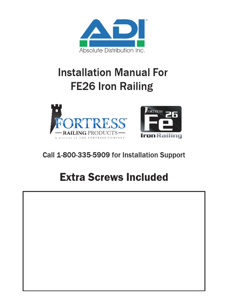 Fortress FE26 Install Guide | PDF