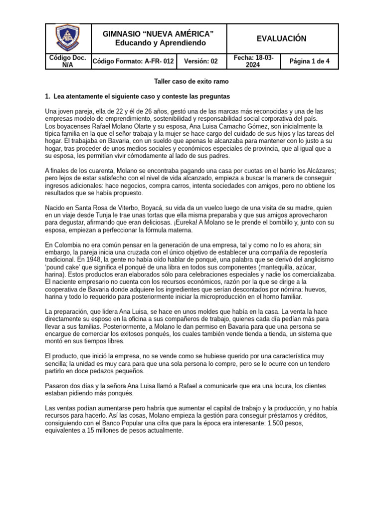 Taller caso de exito ramo | PDF