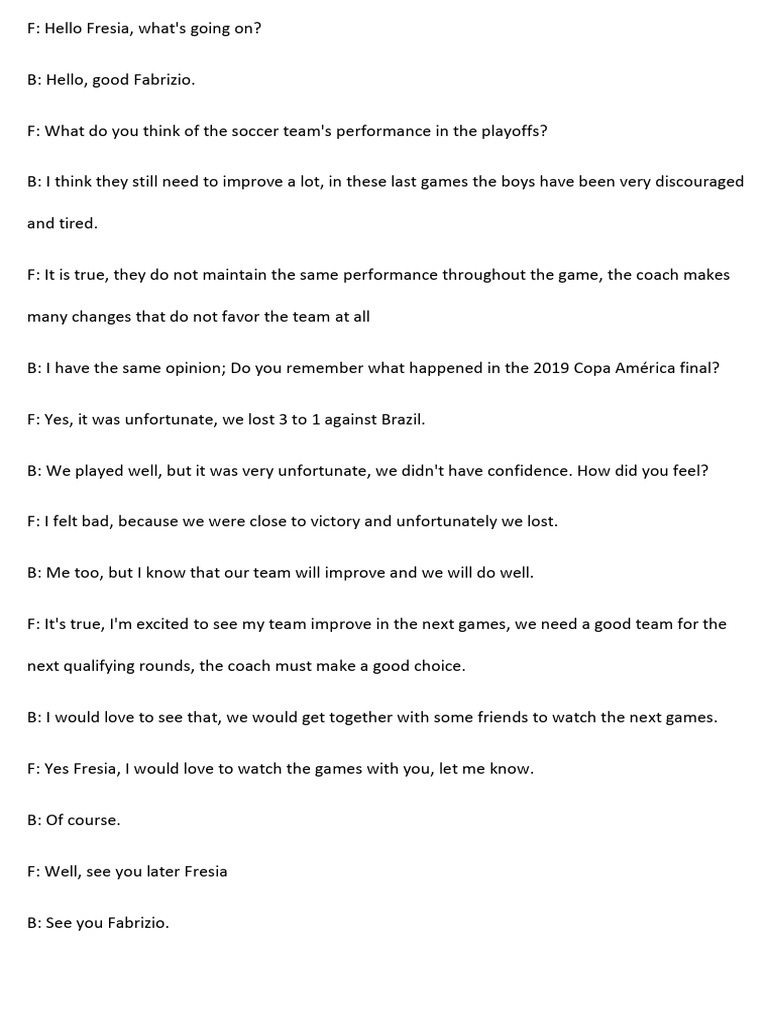 Ingles Week 18 | PDF | Sports & Recreation