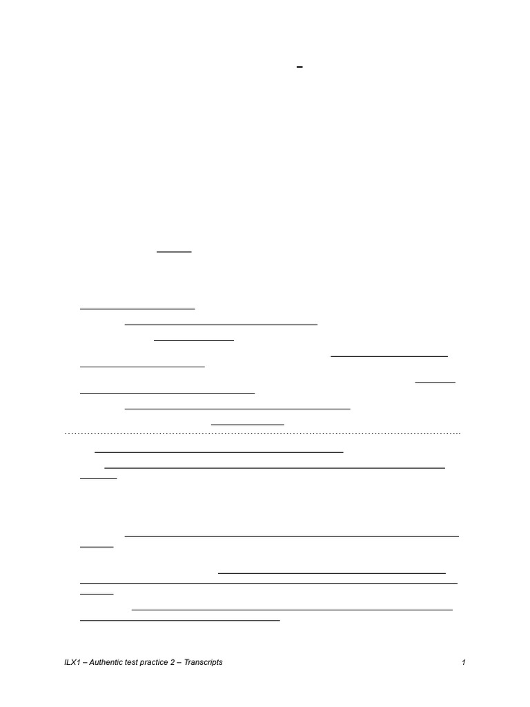 Authentic Test Practice 2 - Transcripts | PDF