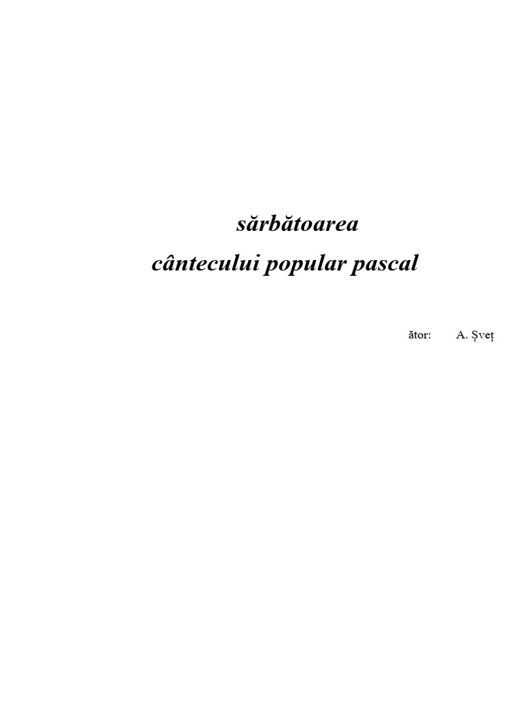 Scenariu de Paste | PDF