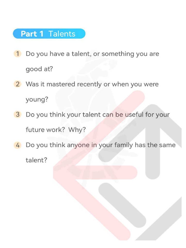 Speaking Part 1 | PDF