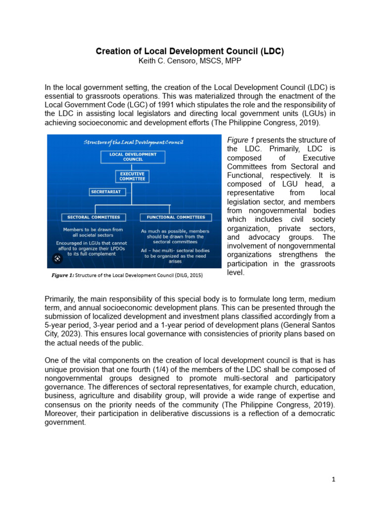 Creation of Local Development Council (LDC) - A Case Study | PDF