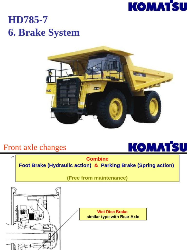 HD785-7 Brake System | PDF