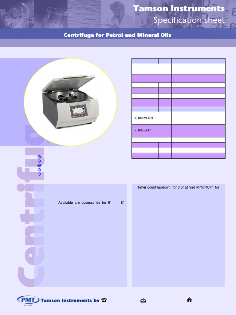 Tamson Centrifuge ASTM D4007 ASTM D1796 | PDF | Chemical Equipment ...