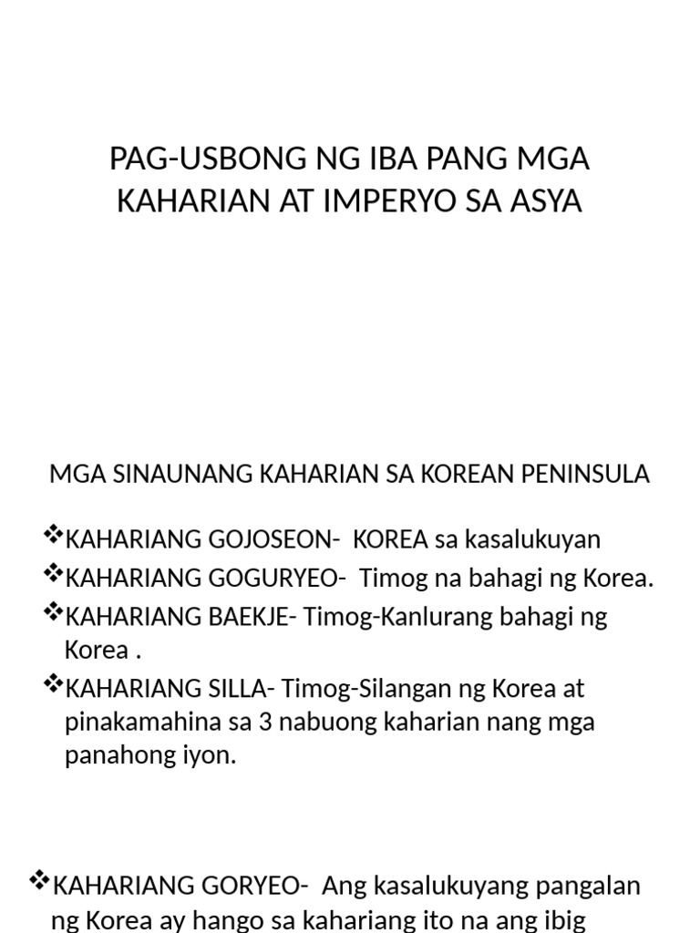 Pag-Usbong NG Iba Pang Mga Kaharian at Imperyo | PDF