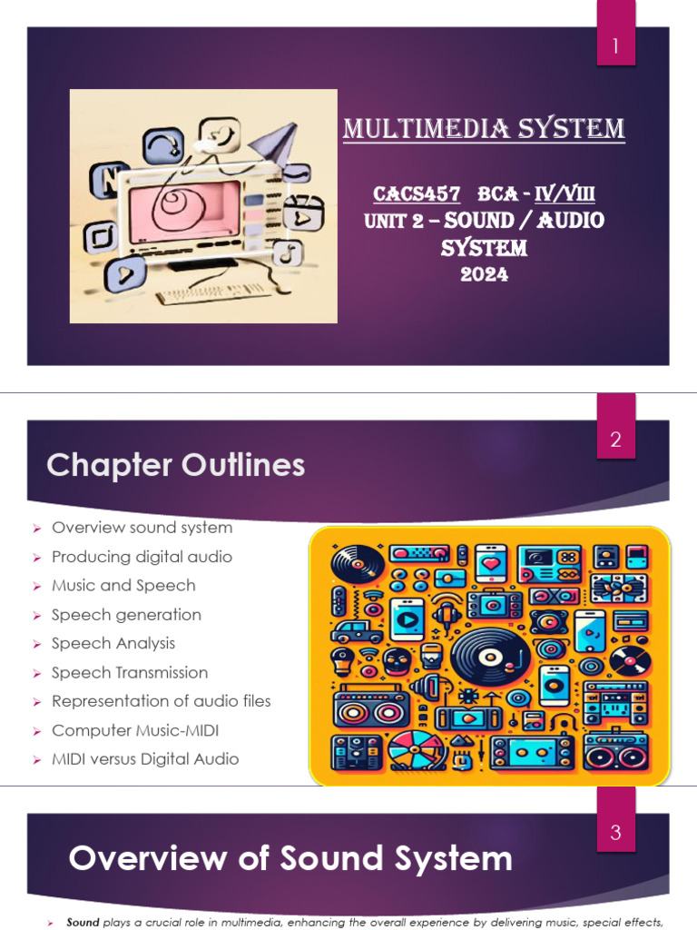 Unit-2-Sound-or-Audio-System | PDF