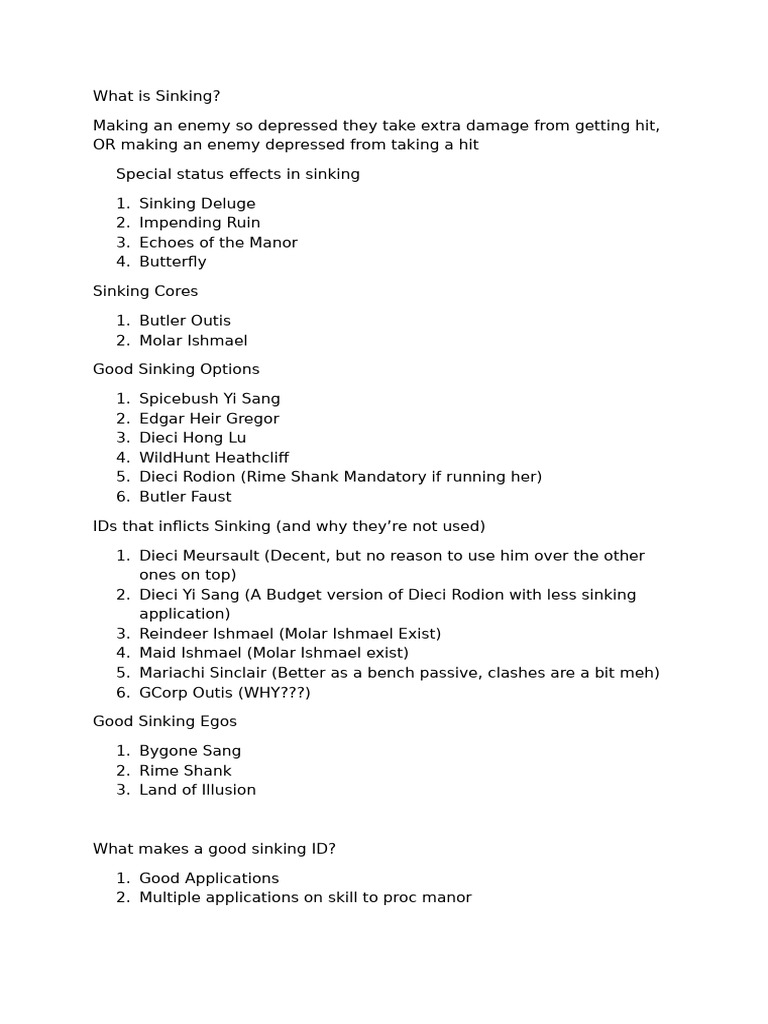 What is Sinking | PDF