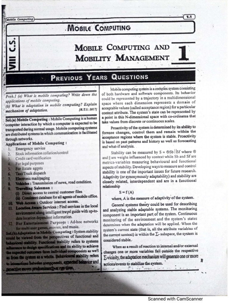 Unit1 Mobile Computing | PDF