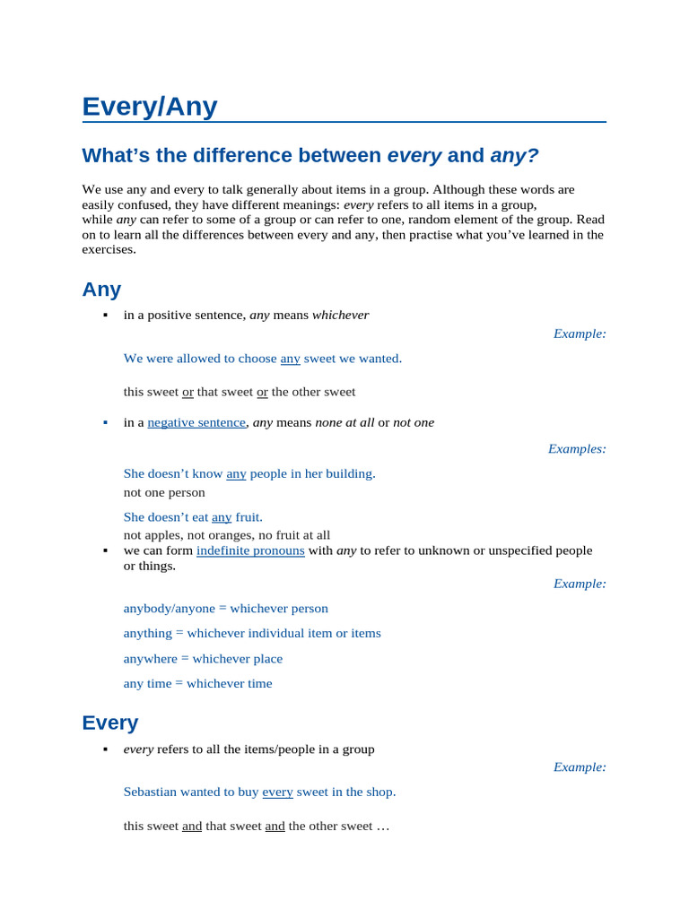 Every Any | PDF