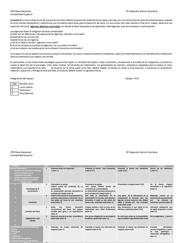 EXPOSICIONES DE contabilidad superior 1-1 | PDF