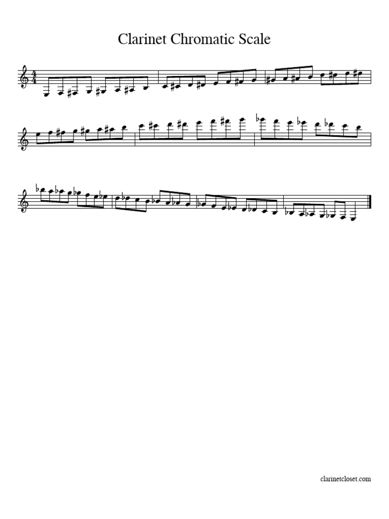 Clarinet Chromatic Scale | PDF