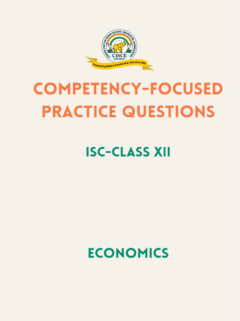 CFQ Isc Economics Xii | PDF