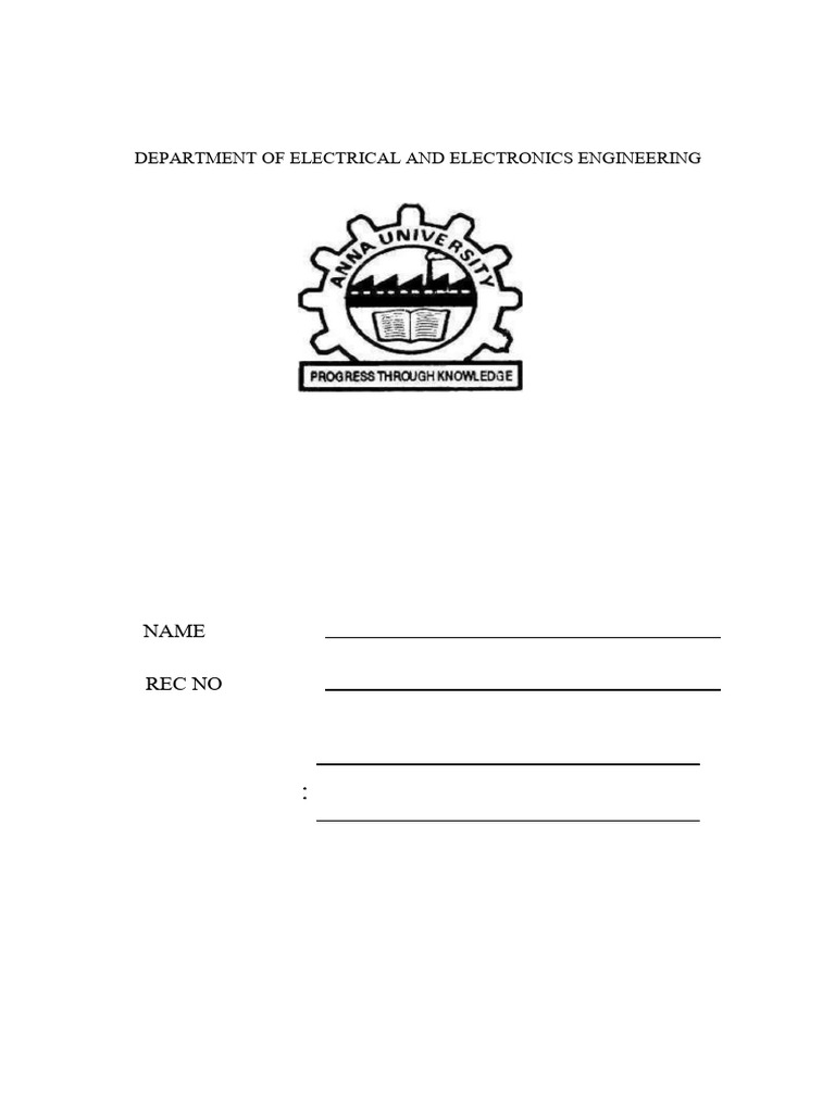 Ec Lab Cover Page | PDF