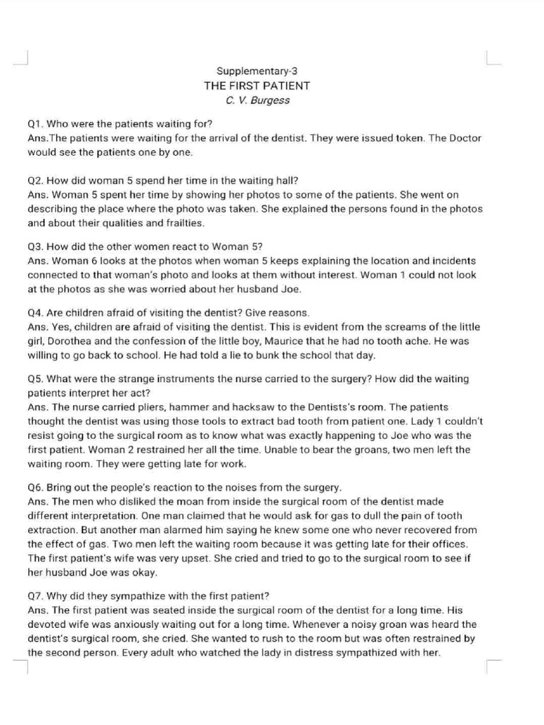 The First Patient | PDF | Science & Mathematics