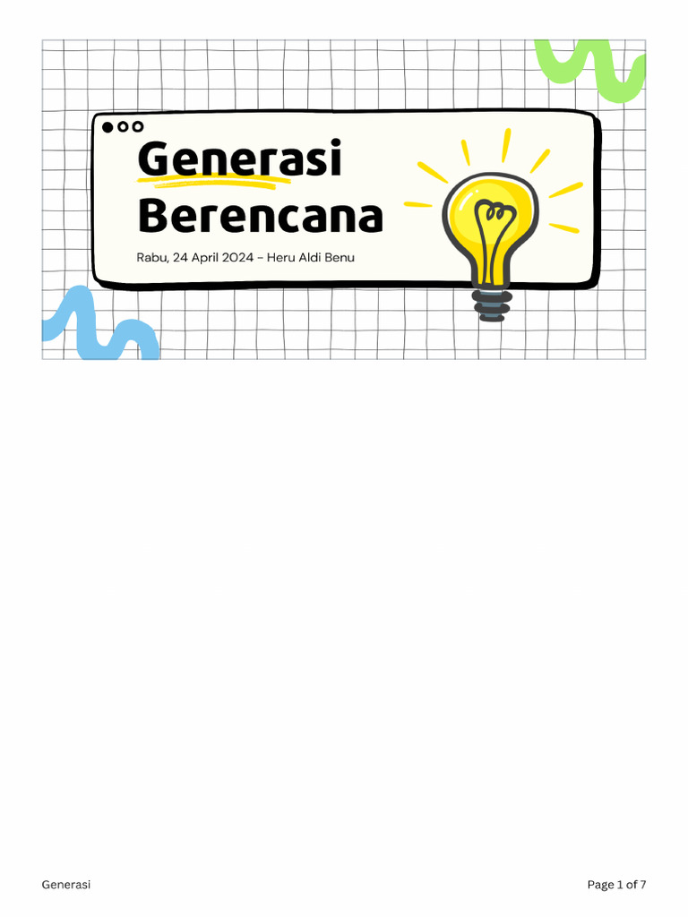 Generasi Berencana - Heru Benu | PDF