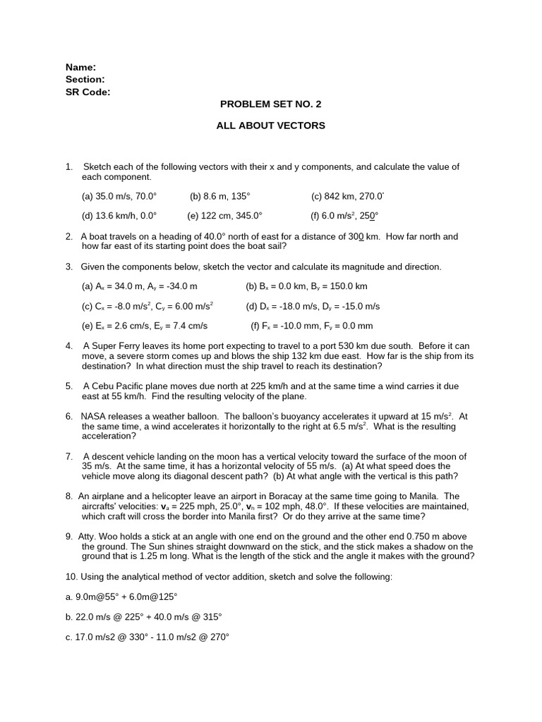 Problem Set No. 2 | PDF