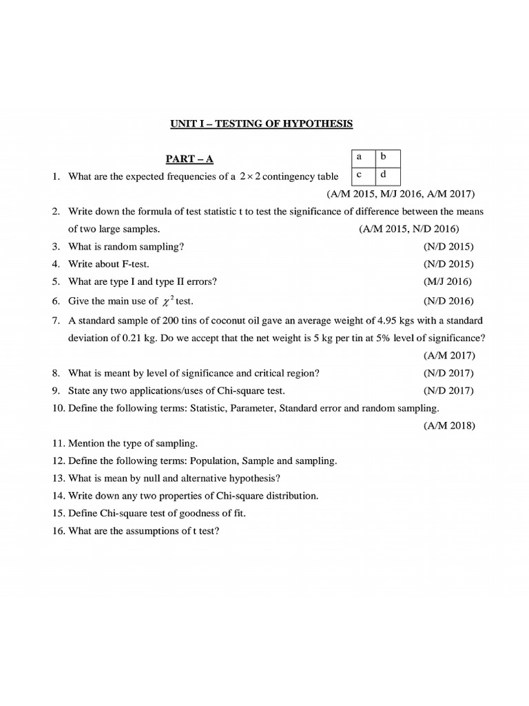 Ma3251 Statistics and Numerical Methods 1894707607 Que Bank (Ma3251 ...