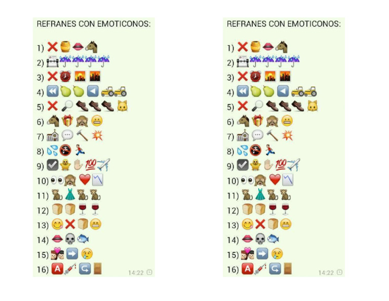 Refranes Emoticons | PDF