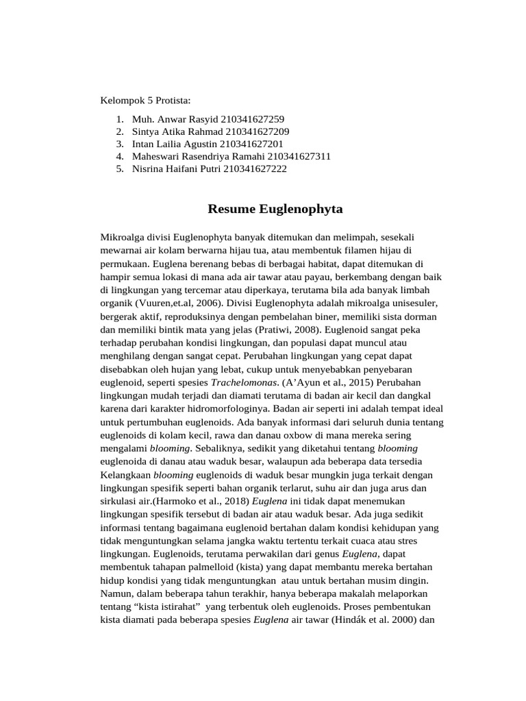 Euglenophyta | PDF
