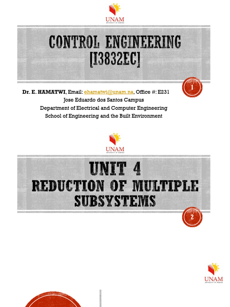 UNIT 4 Reduction of Multiple Subsystems | PDF