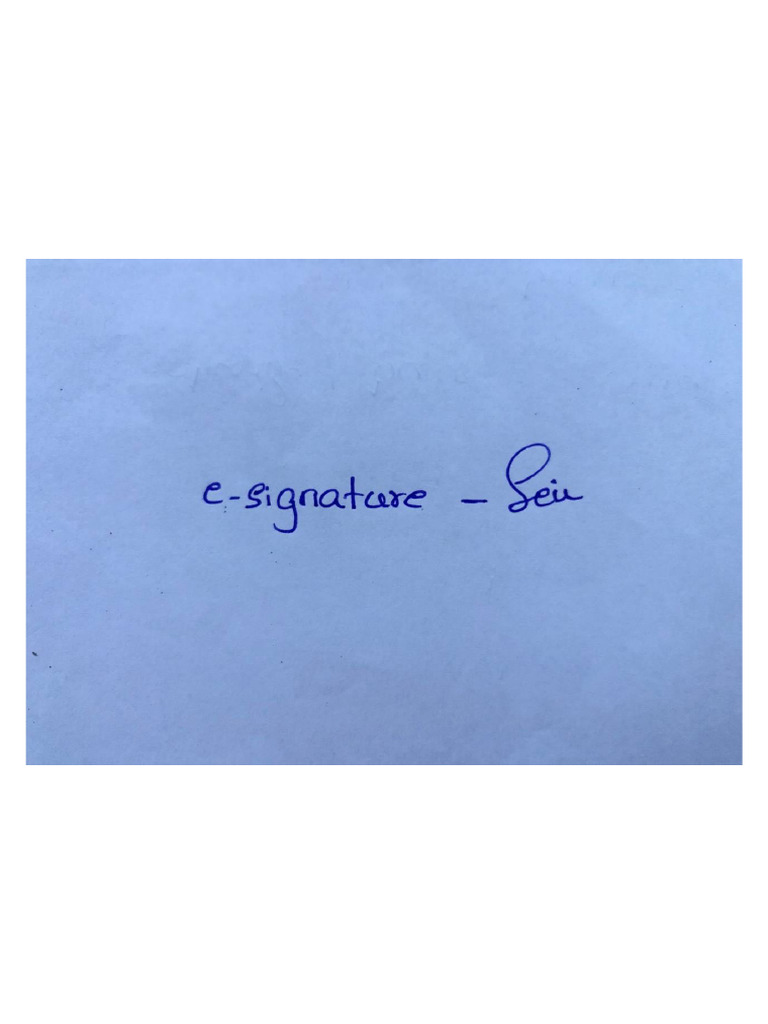 E Signature | PDF