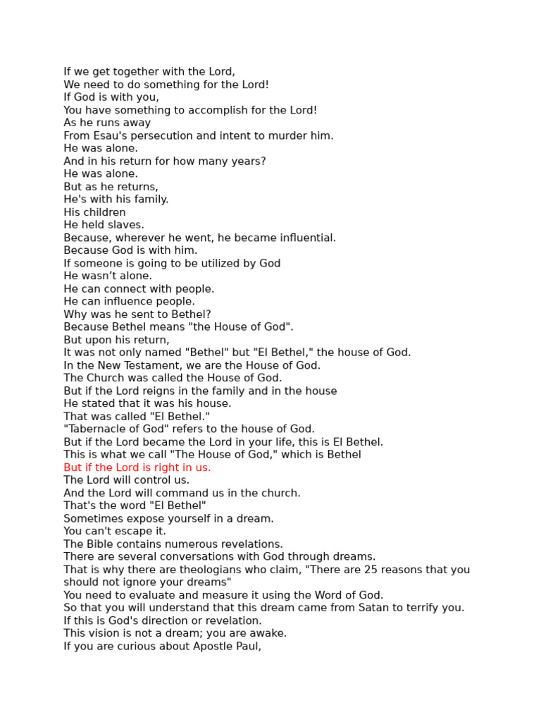 But If The Lord Is Right in Us | PDF